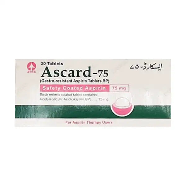 Ascard Tablets 75mg | Buy Online via Marham Shop