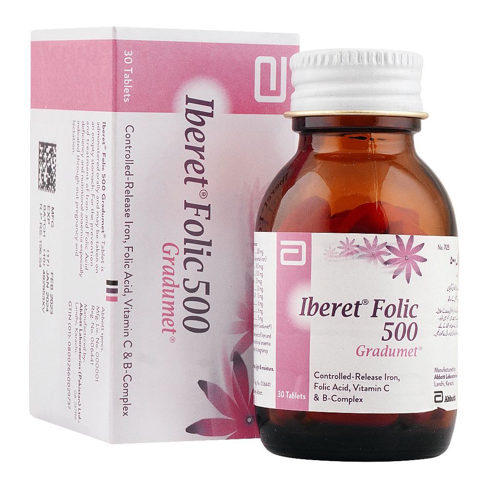 Iberet Folic-500 Gradumet Tablets | Buy Online via Marham Shop