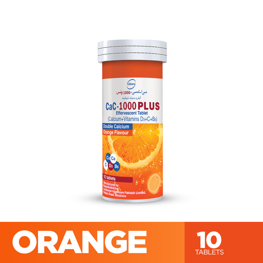 CaC 1000 Plus Effervescent Orange Flavor Tablets | Buy Online via ...