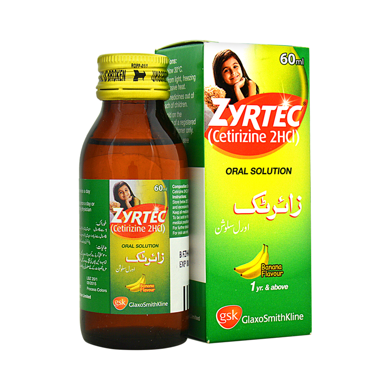 Zyrtec 60ml Syrup 5mg/5ml | Buy Online via Marham Shop