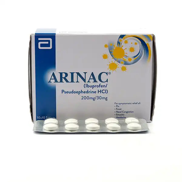 Arinac Tablets 200mg/30mg | Buy Online via Marham Shop