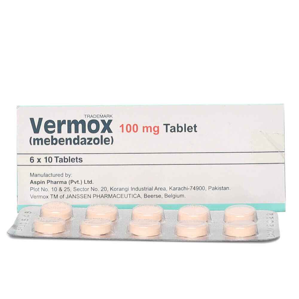 Vermox Tablets 100mg – MARHAM.PK
